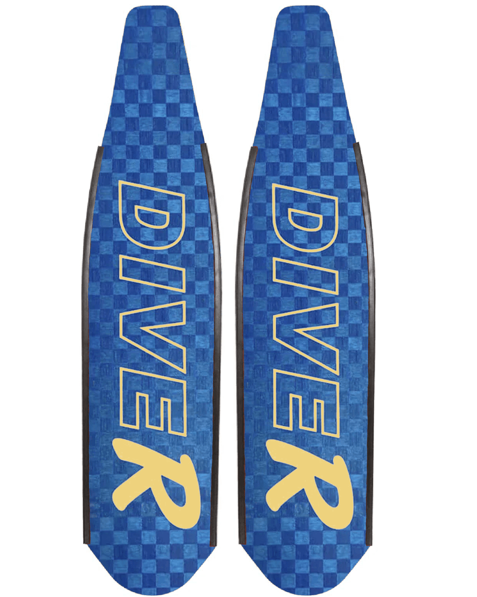 DiveR Australia -#1 Freediving carbon dive fins (HypeTex Blue) – DiveR Fins