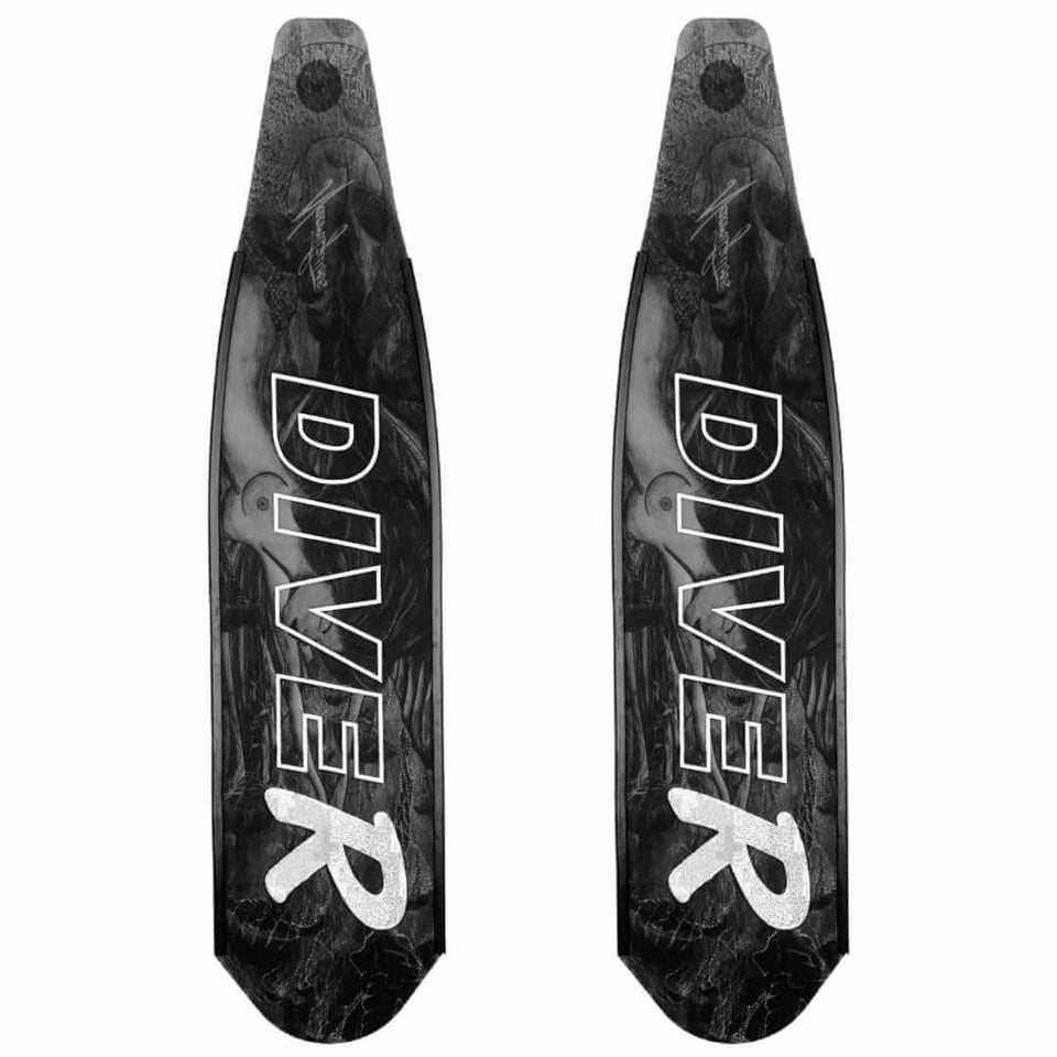 DiveR Australia -#1 Freediving carbon dive fins - (Mermaid (B&W ...